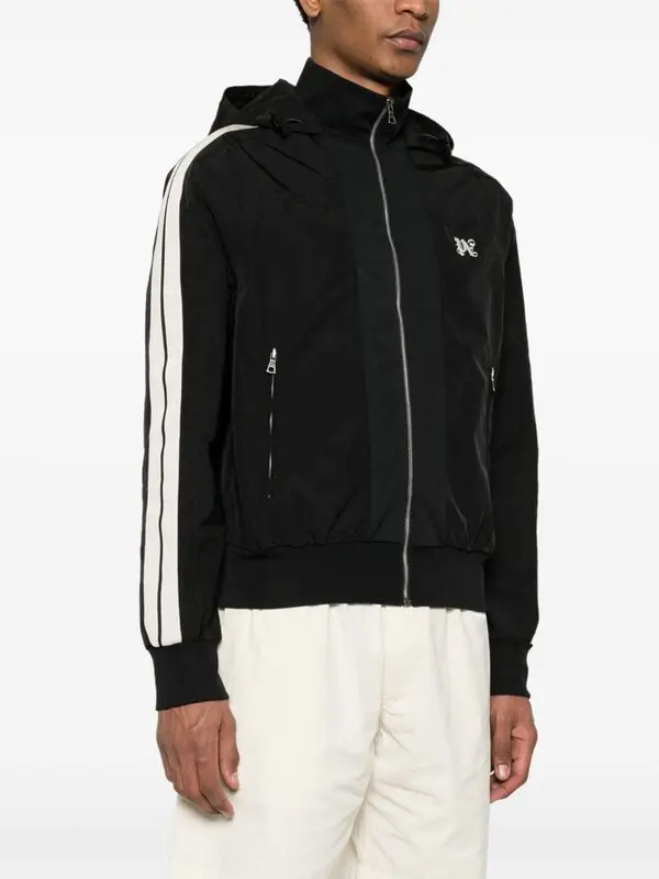 Palm Angels Monogram-embroidered Track Jacket - Black