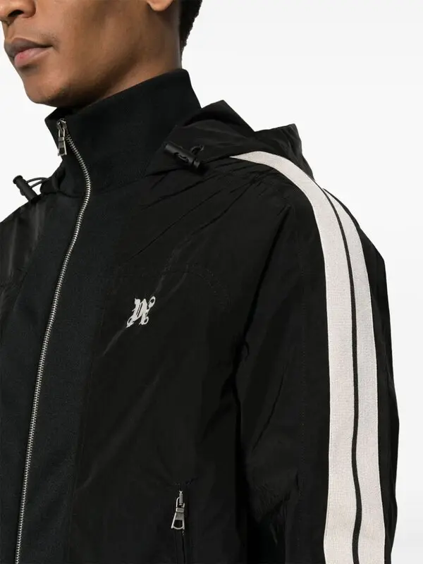 Palm Angels Monogram-embroidered Track Jacket - Black