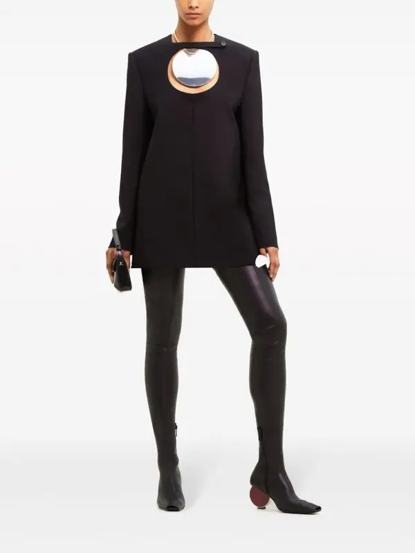 COURREGES Cut-out Virgin Wool Minidress