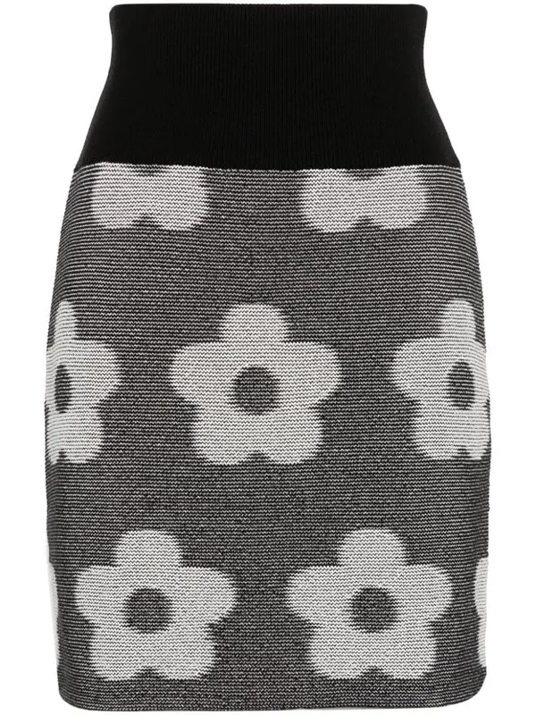 Kenzo Jacquard Flower-motif Skirt