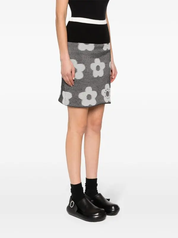 Kenzo Jacquard Flower-motif Skirt