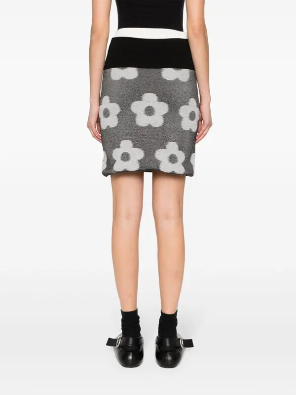 Kenzo Jacquard Flower-motif Skirt