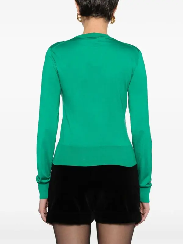 Dolce & Gabbana Floral-appliqué Silk Jumper