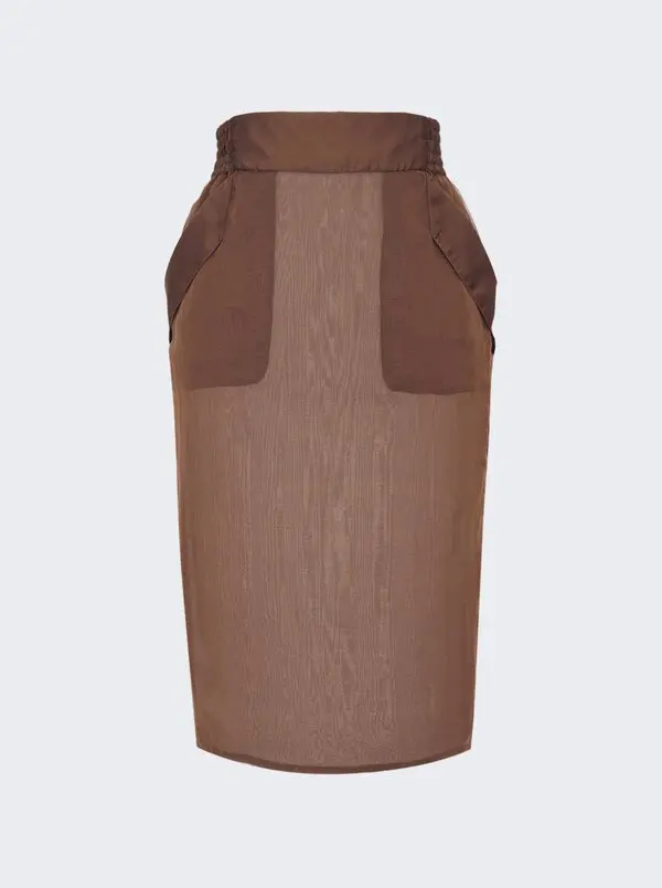 Saint Laurent Pencil Skirt - Marron