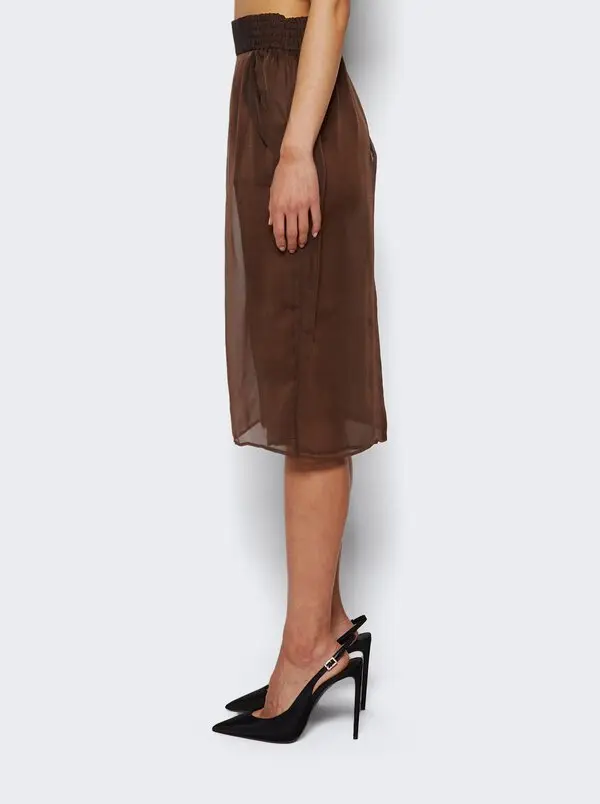 Saint Laurent Pencil Skirt - Marron