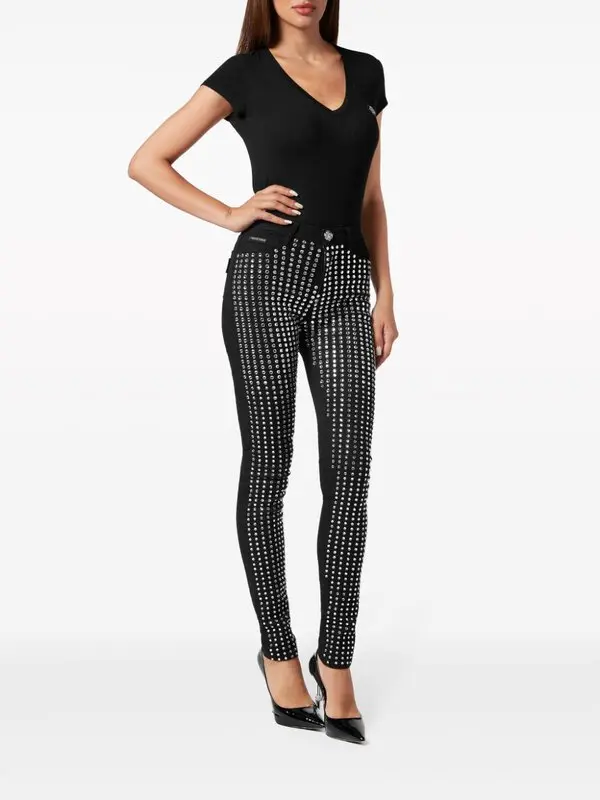 Philipp Plein Crystal-embellished Skinny Jeans
