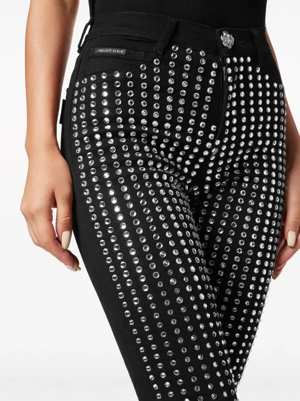 Philipp Plein Crystal-embellished Skinny Jeans
