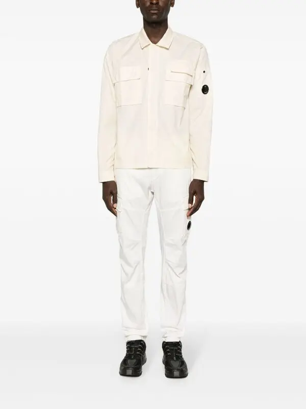 C.P. COMPANY Lens-detail Cotton Shirt - Neutrals