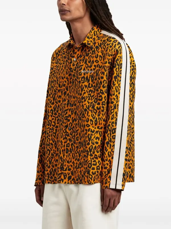 Palm Angels Cheetah-print Track Shirt - Orange