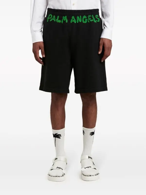 Palm Angels Logo-print Cotton Track Shorts