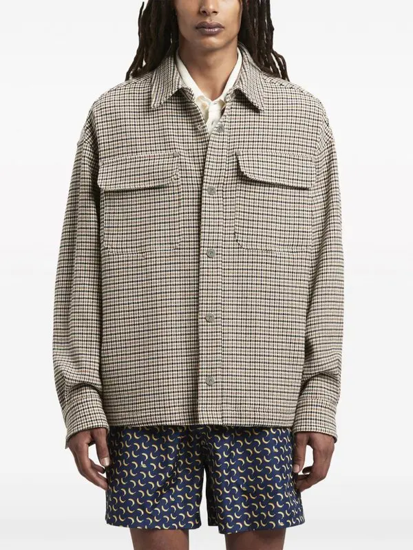 Palm Angels Logo-print Checked Overshirt