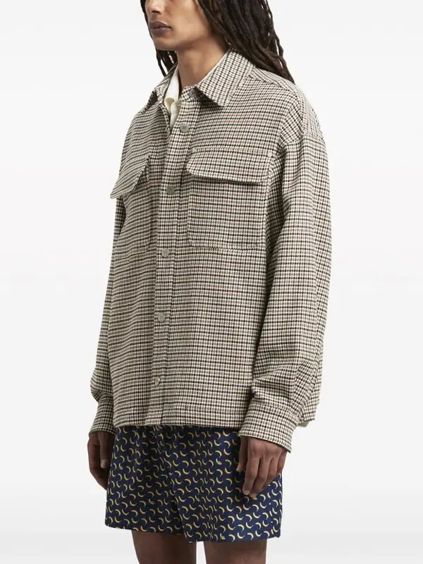 Palm Angels Logo-print Checked Overshirt