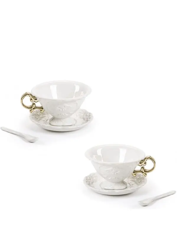 SELETTI Wares Embossed-baroque Tea Cups