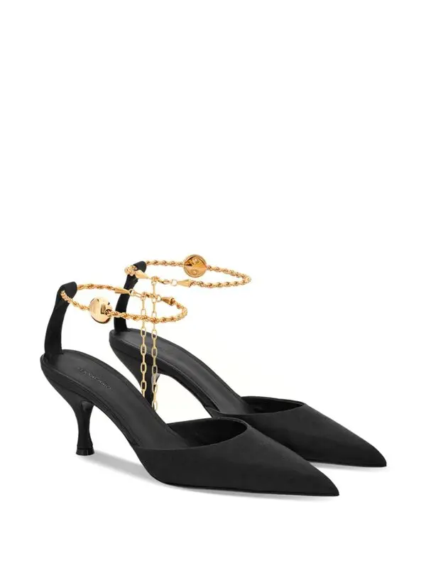FERRAGAMO 70mm Cable-link Chain Pumps - Black