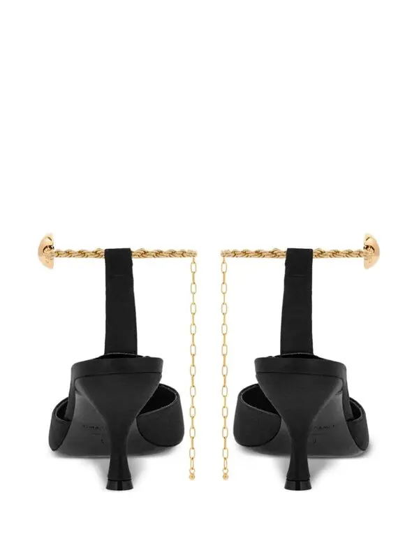 FERRAGAMO 70mm Cable-link Chain Pumps - Black