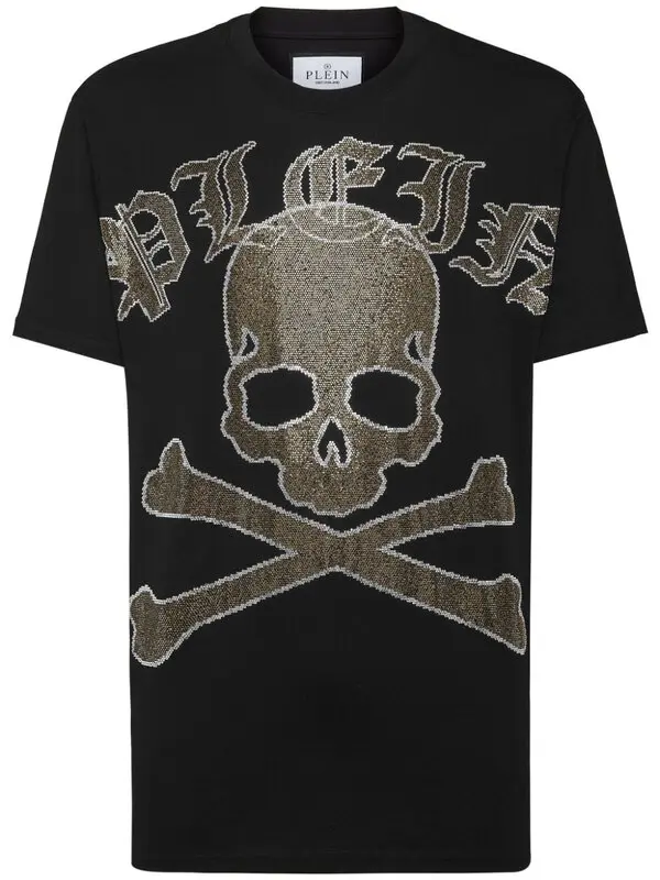 Philipp Plein Gothic Plein Strass Cotton T-shirt