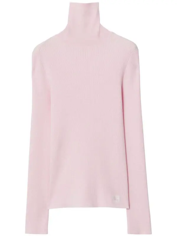 Burberry Equestrian Knight Patch Wool-blend Jumper - Pink