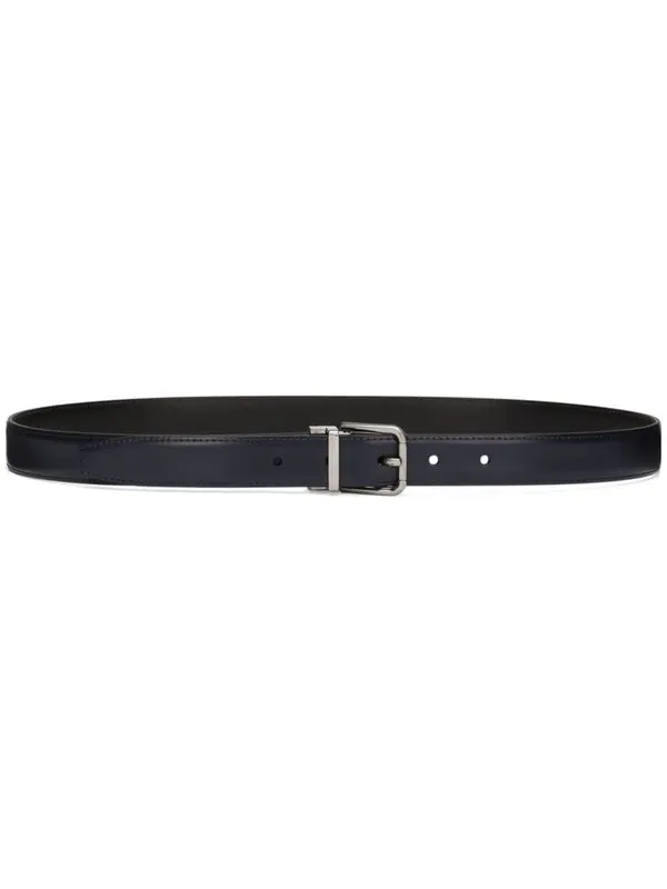 Dolce & Gabbana Logo-print Leather Belt - Blue
