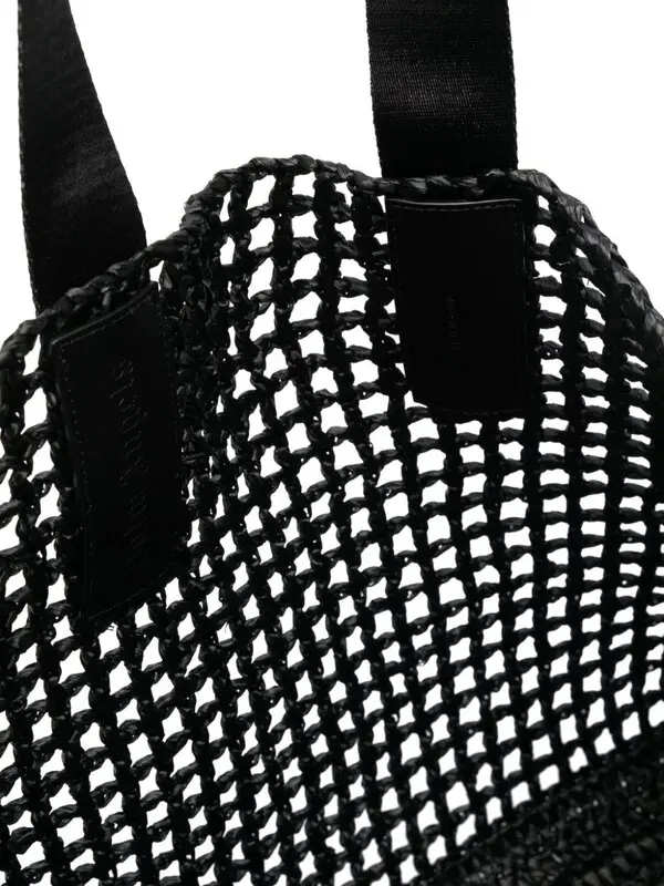 Palm Angels Logo-strap Raffia Tote Bag