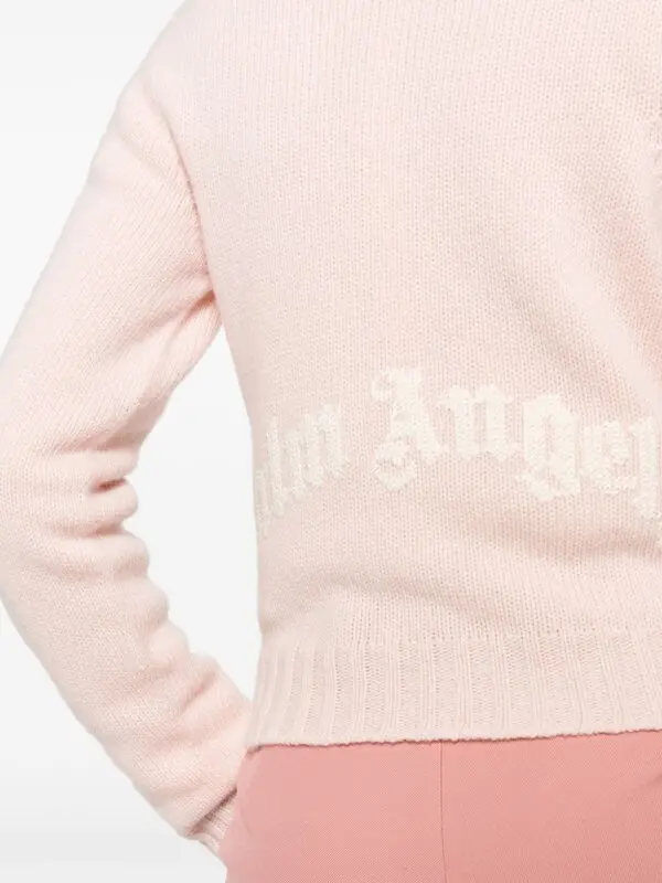 Palm Angels Curved-logo Wool-blend Jumper