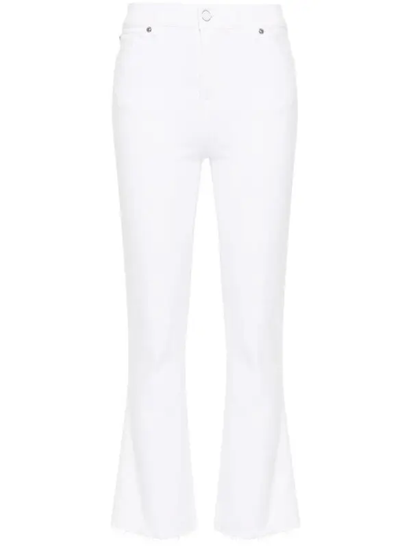 7 For All Mankind Slim Kick High-rise Bootcut Jeans - White