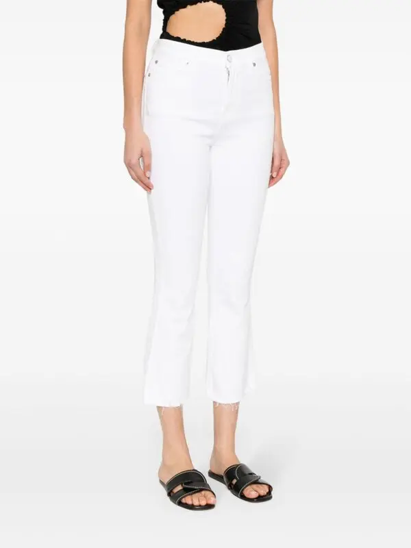 7 For All Mankind Slim Kick High-rise Bootcut Jeans - White