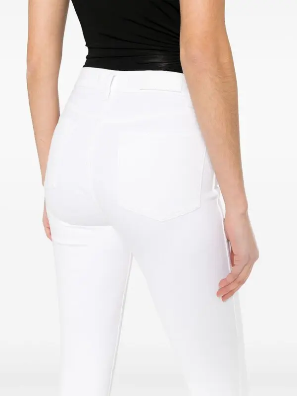7 For All Mankind Slim Kick High-rise Bootcut Jeans - White