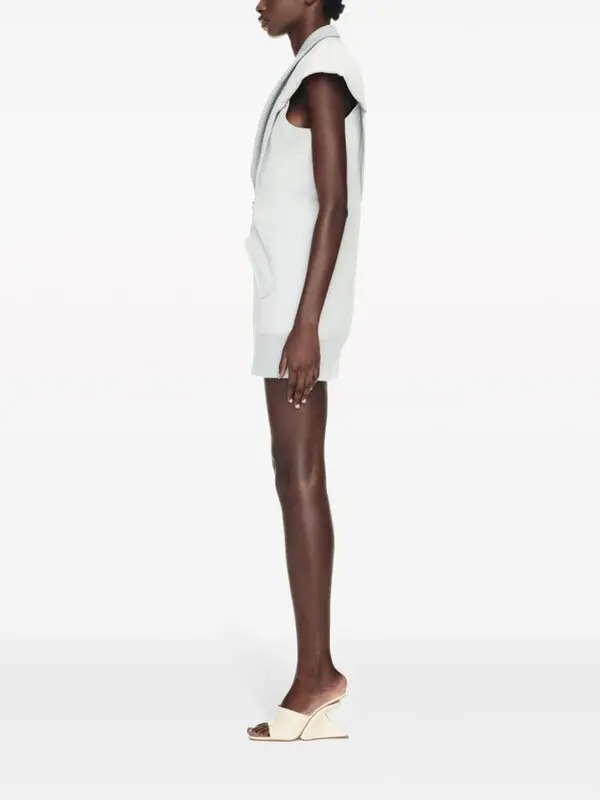Off-White Sleeveless Padded Mini Dress