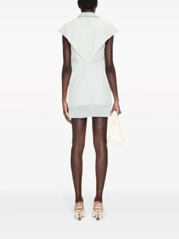 Off-White Sleeveless Padded Mini Dress