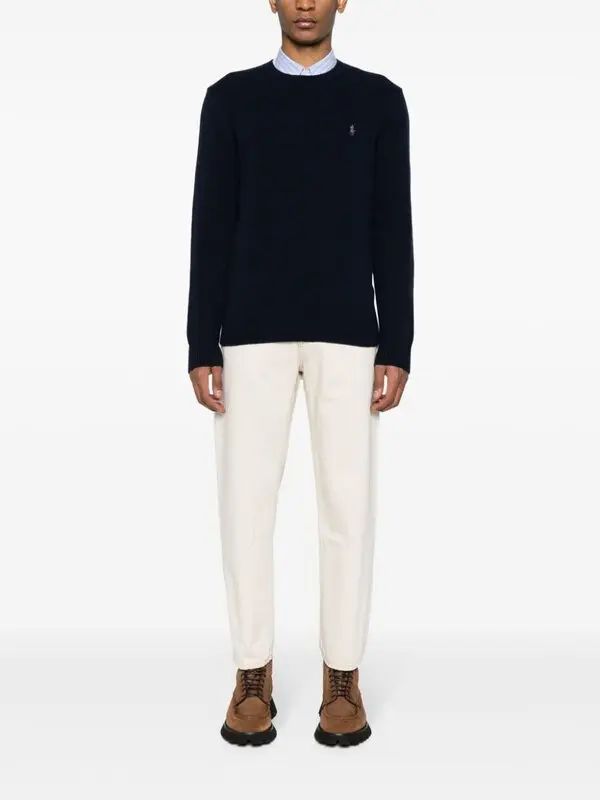 Polo Ralph Lauren Embroidered-logo Jumper - Blue