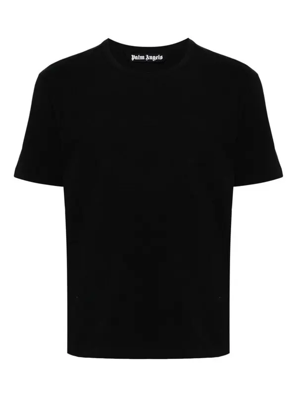 Palm Angels Round-neck Short-sleeve T-shirt - Black