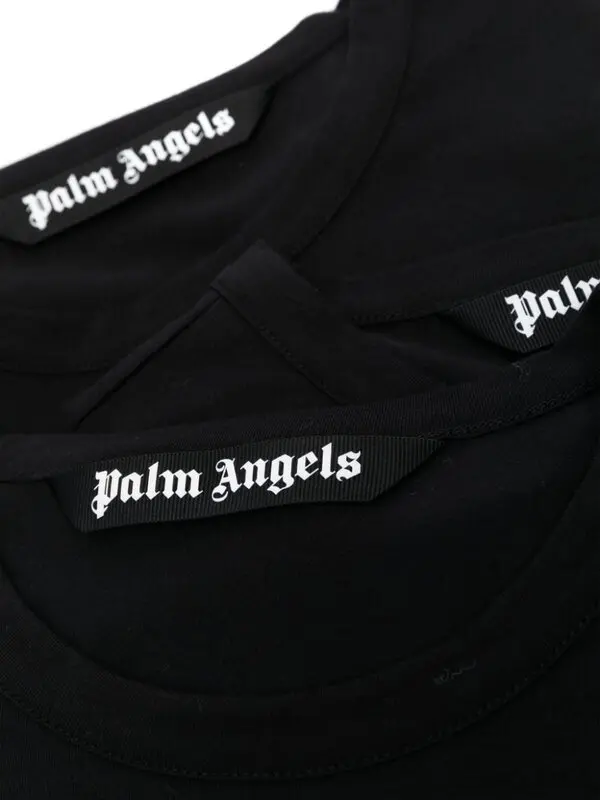 Palm Angels Round-neck Short-sleeve T-shirt - Black