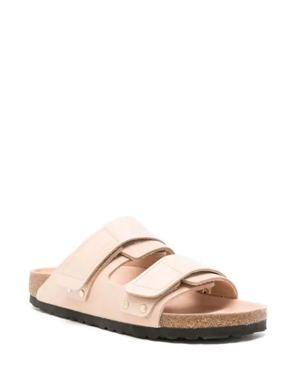 BIRKENSTOCK Uji Leather Slides - Neutrals