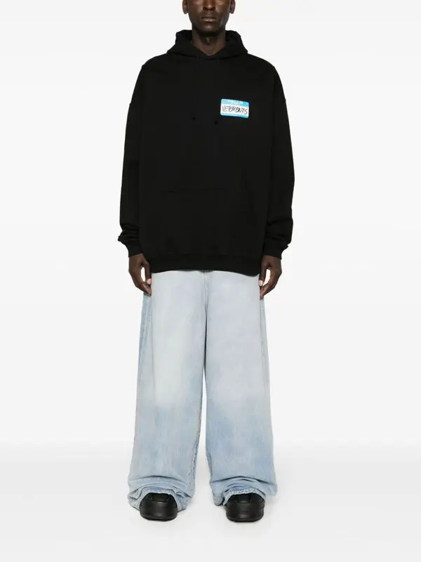 Vetements Name-tag Printed Hoodie