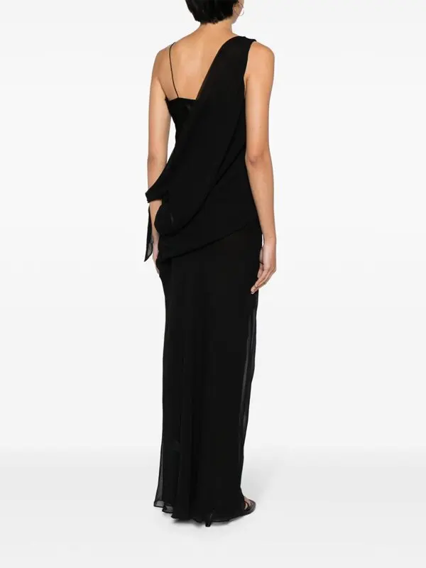 Christopher Esber Layered Silk-Georgette Maxi Dress In Black - 70% Off |  Editorialist