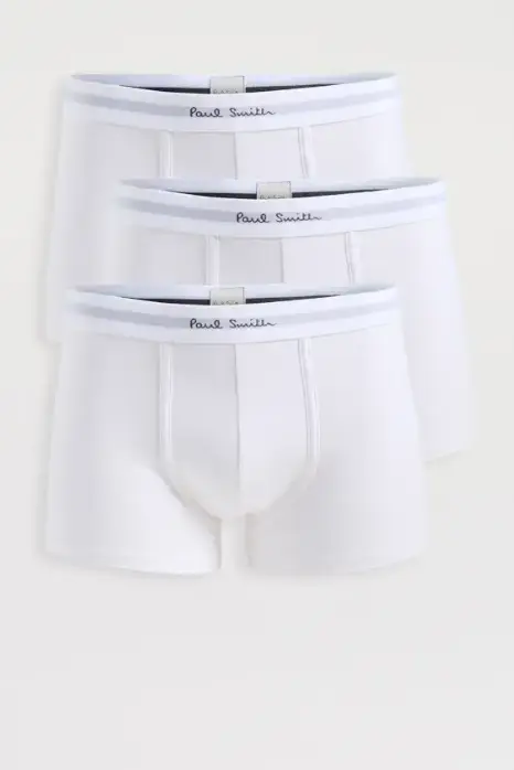 Paul Smith 3 Pack Solid Trunks - White