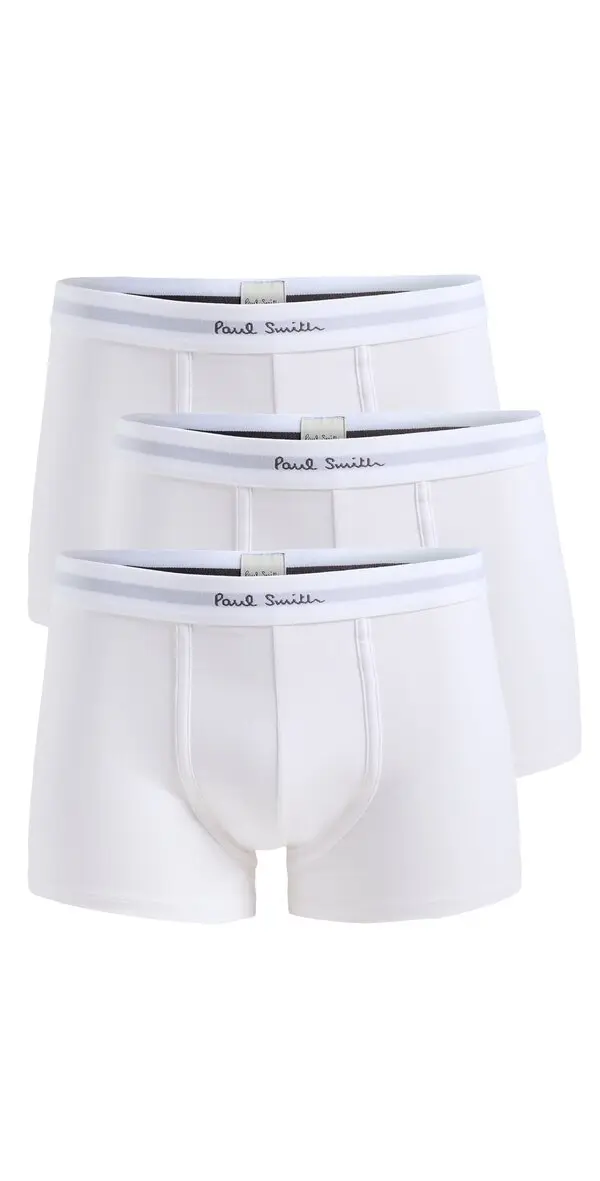 Paul Smith 3 Pack Solid Trunks - White
