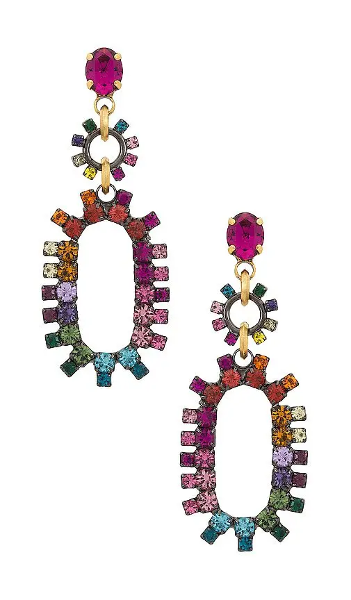 ELIZABETH COLE Rhiannon Earrings In Pink