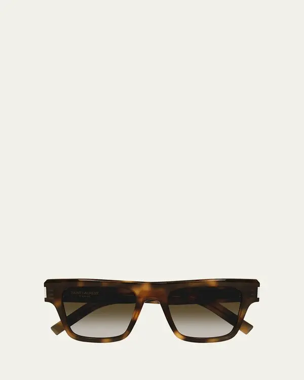 Saint Laurent Sl 469 Rectangle Sunglasses - Havana