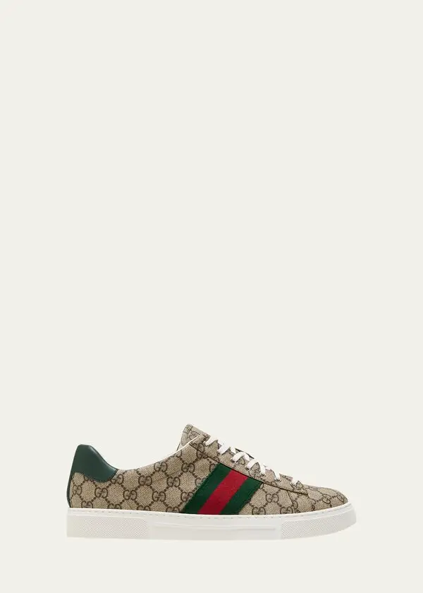 Gucci Ace Low-top Sneakers With Web
