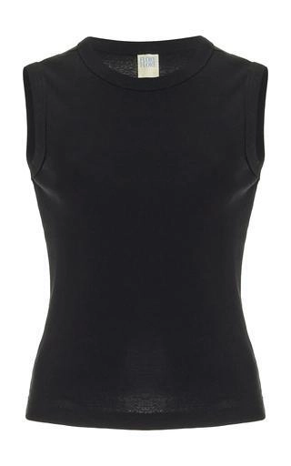 FLORE FLORE Esmé Organic Cotton Tank Top - Black