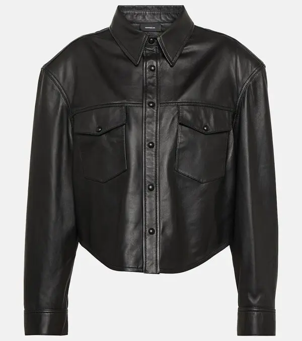 Wardrobe.NYC Leather Shirt Jacket