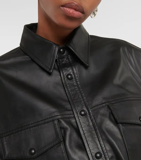 Wardrobe.NYC Leather Shirt Jacket