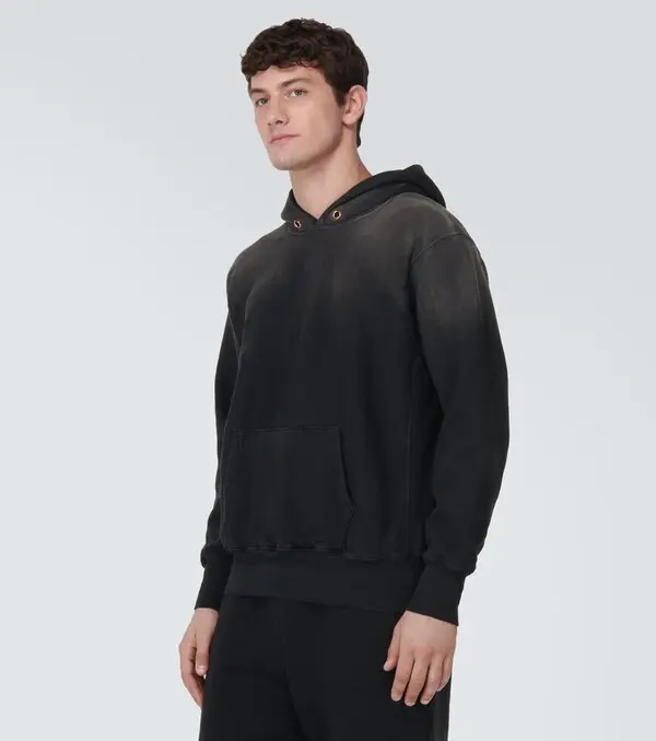 LES TIEN Cotton Jersey Hoodie - Black