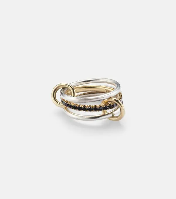 SPINELLI KILCOLLIN Tigris 18kt Gold And Sterling Silver Ring With Black Diamonds - Multicoloured