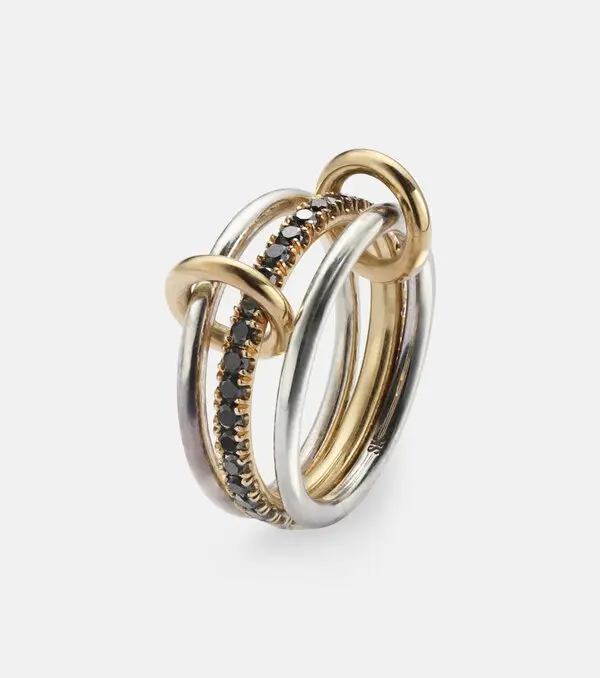 SPINELLI KILCOLLIN Tigris 18kt Gold And Sterling Silver Ring With Black Diamonds - Multicoloured
