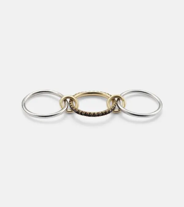 SPINELLI KILCOLLIN Tigris 18kt Gold And Sterling Silver Ring With Black Diamonds - Multicoloured