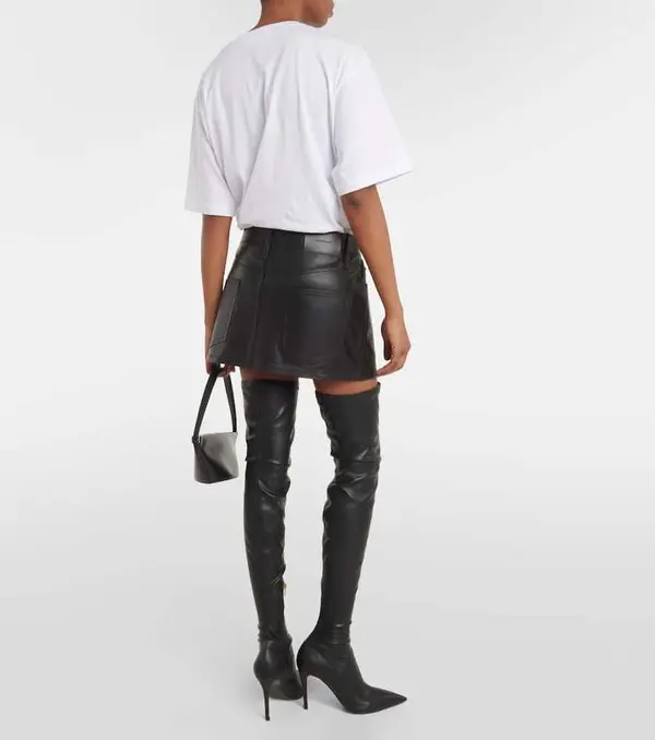 Wardrobe.NYC Micro Leather Miniskirt
