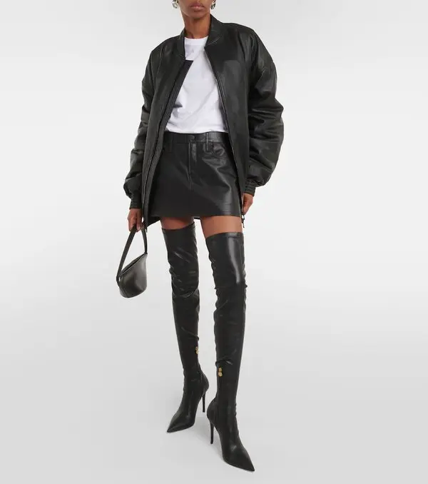 Wardrobe.NYC Micro Leather Skirt