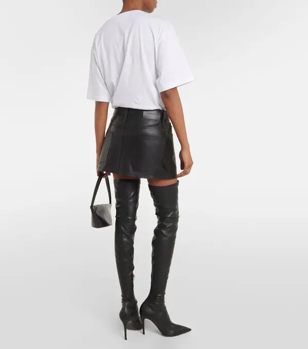 Wardrobe.NYC Micro Leather Skirt